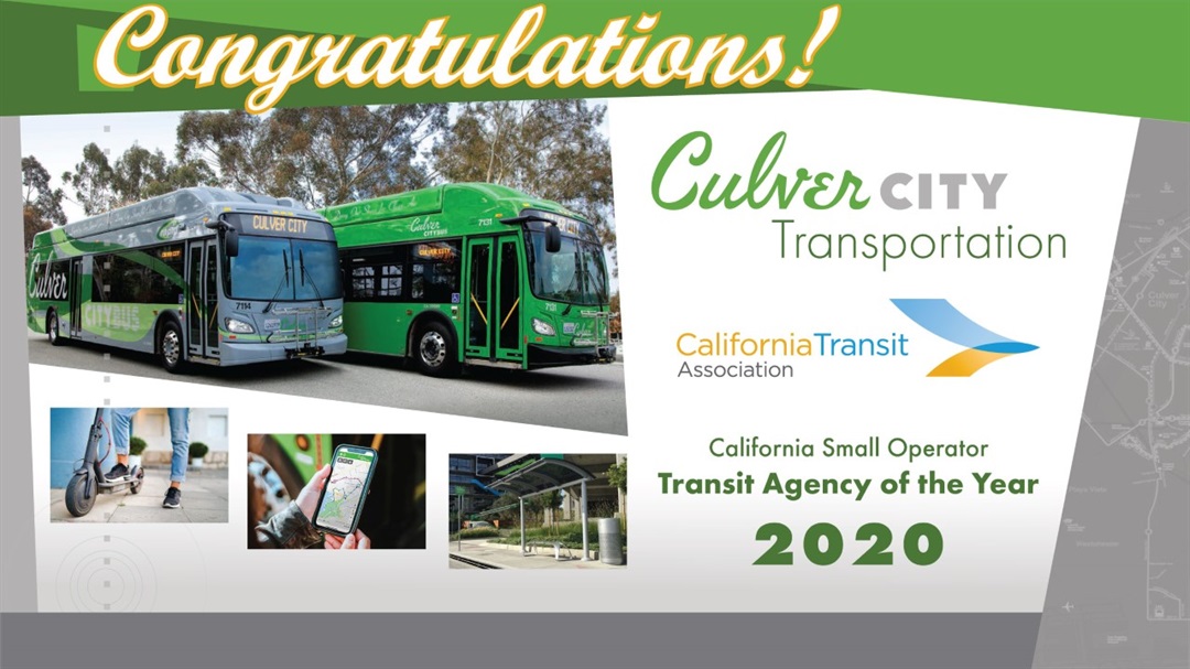 Culver CityBus Wins Transit Agency of the Year 2020 | Culver CityBus